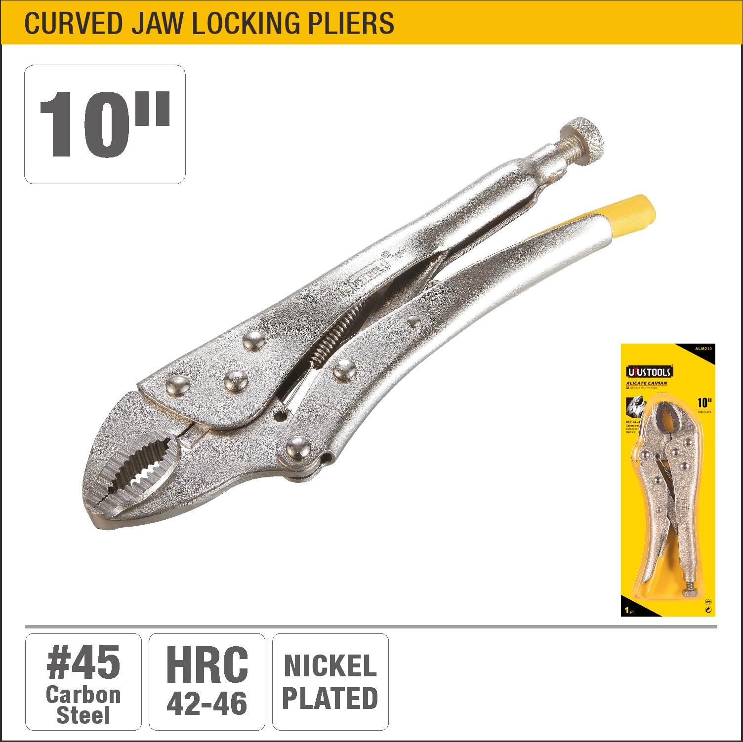 UYUSTOOLS CURVED JAW LOCKING PLIERS - Tychegulf