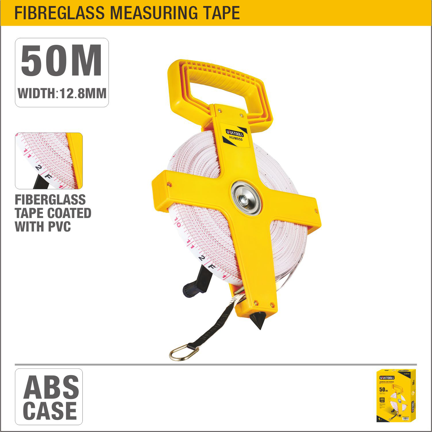 UYUSTOOLS FIBERGLASS OPEN REEL LONG TAPE - Tychegulf