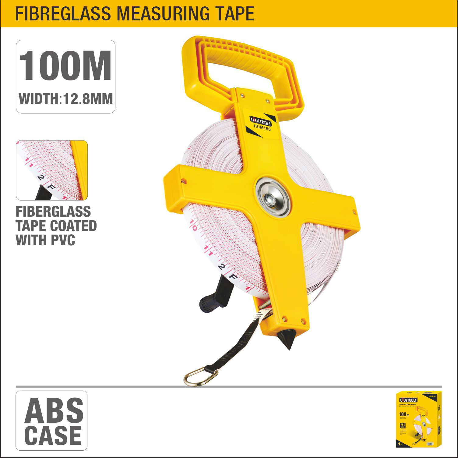UYUSTOOLS FIBERGLASS OPEN REEL LONG TAPE - Tychegulf