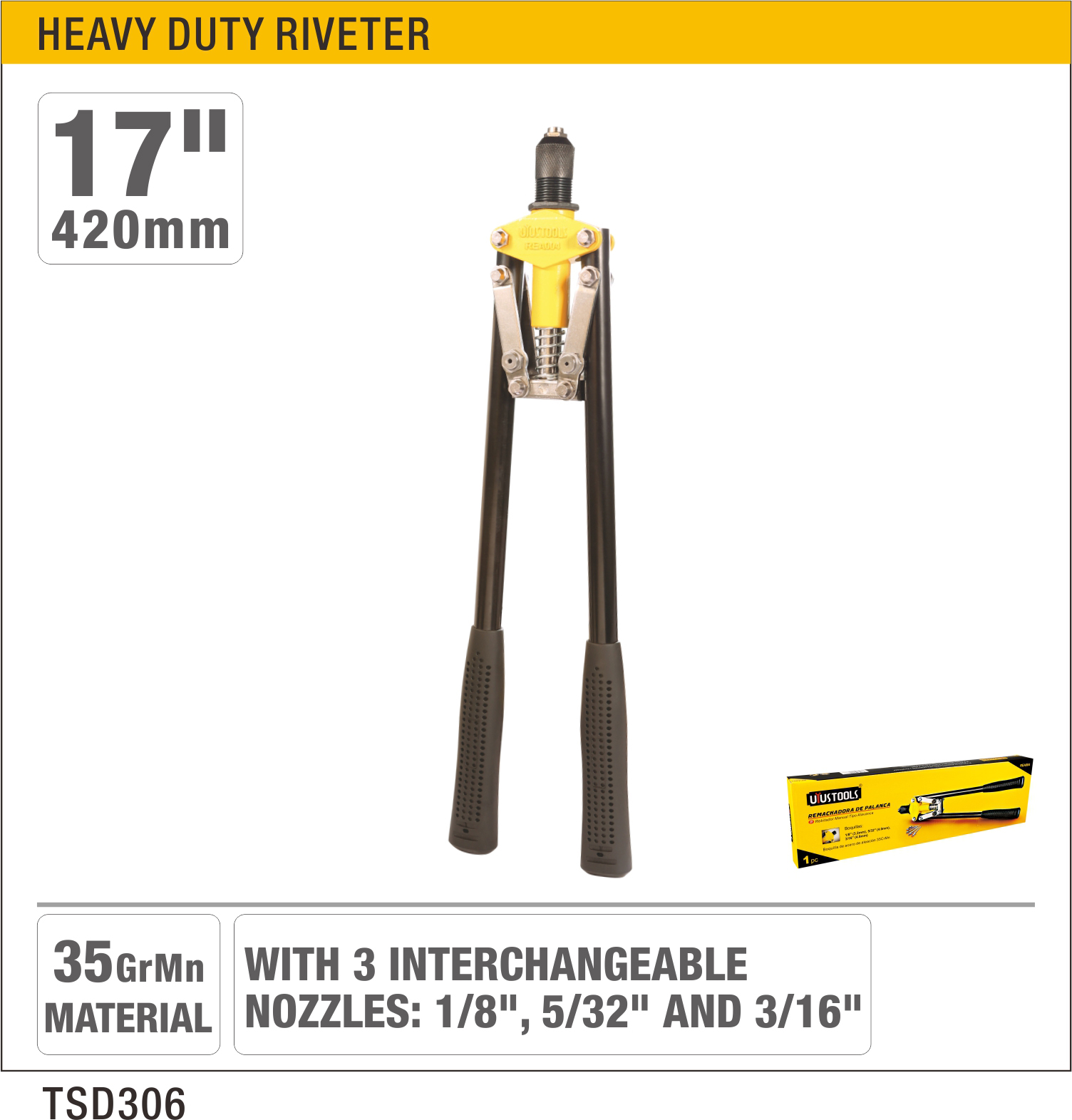UYUSTOOLS HEAVY DUTY RIVETER - Tychegulf