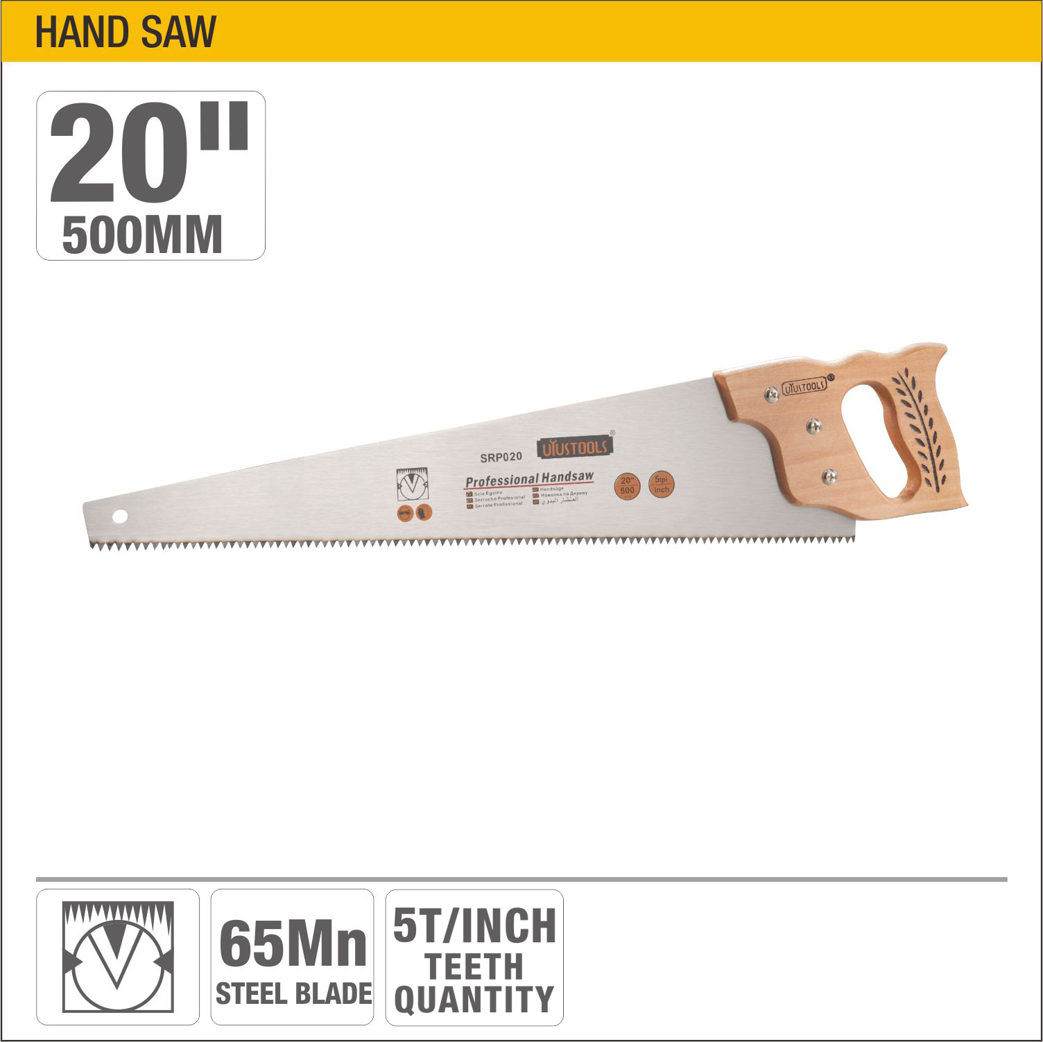 UYUSTOOLS HAND SAW – WOOD HANDLE - Tychegulf